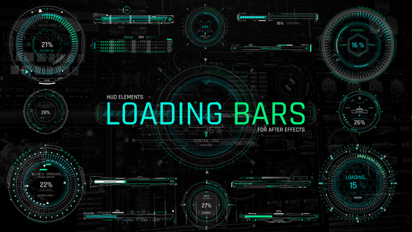 HUD Elements Loading Bars, After Effects Project Files | VideoHive